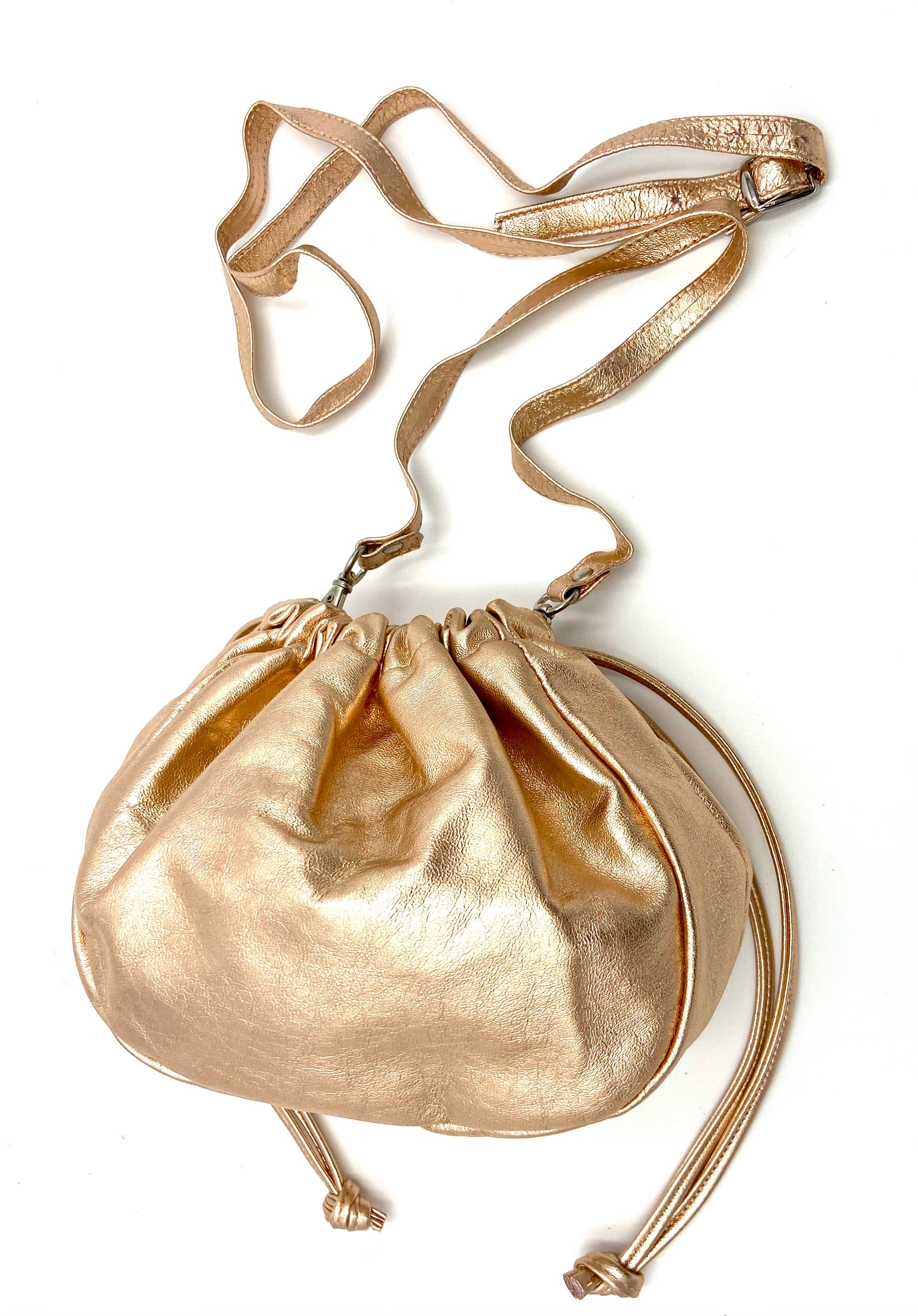Metallic Olivia Drawstring Bag - Rose Gold – ZPRAHY